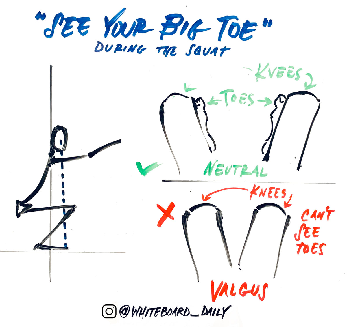Digital Sketch: See Your Big Toe – Whiteboard Daily